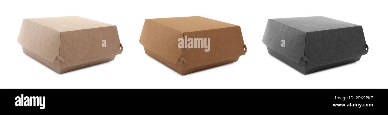 Set of paper boxes on white background. Banner design Stock Photo - Alamy