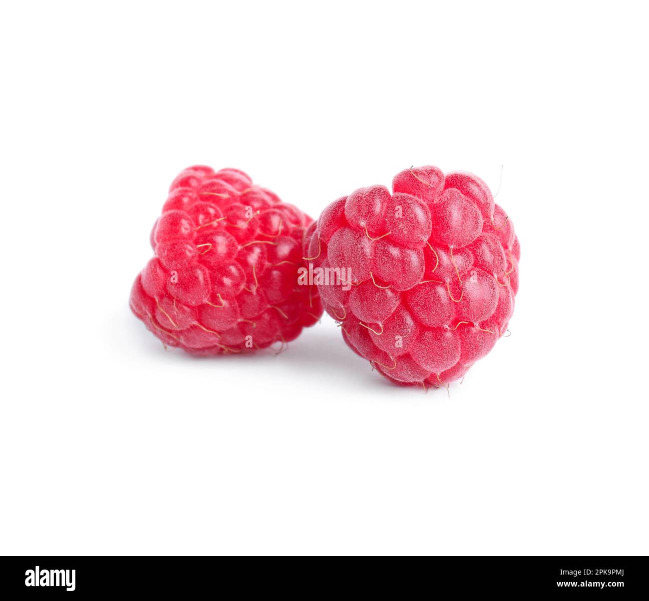 Fresh red ripe raspberries on white background Stock Photo - Alamy