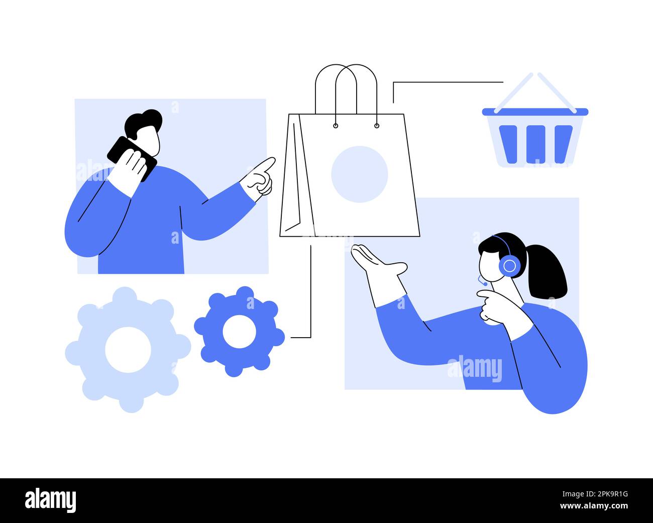 Call for load products abstract concept vector illustration Stock ...