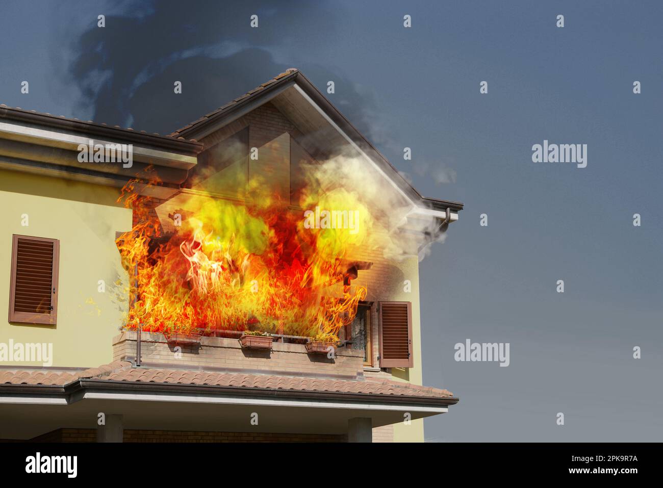 House Engulfed In Flames