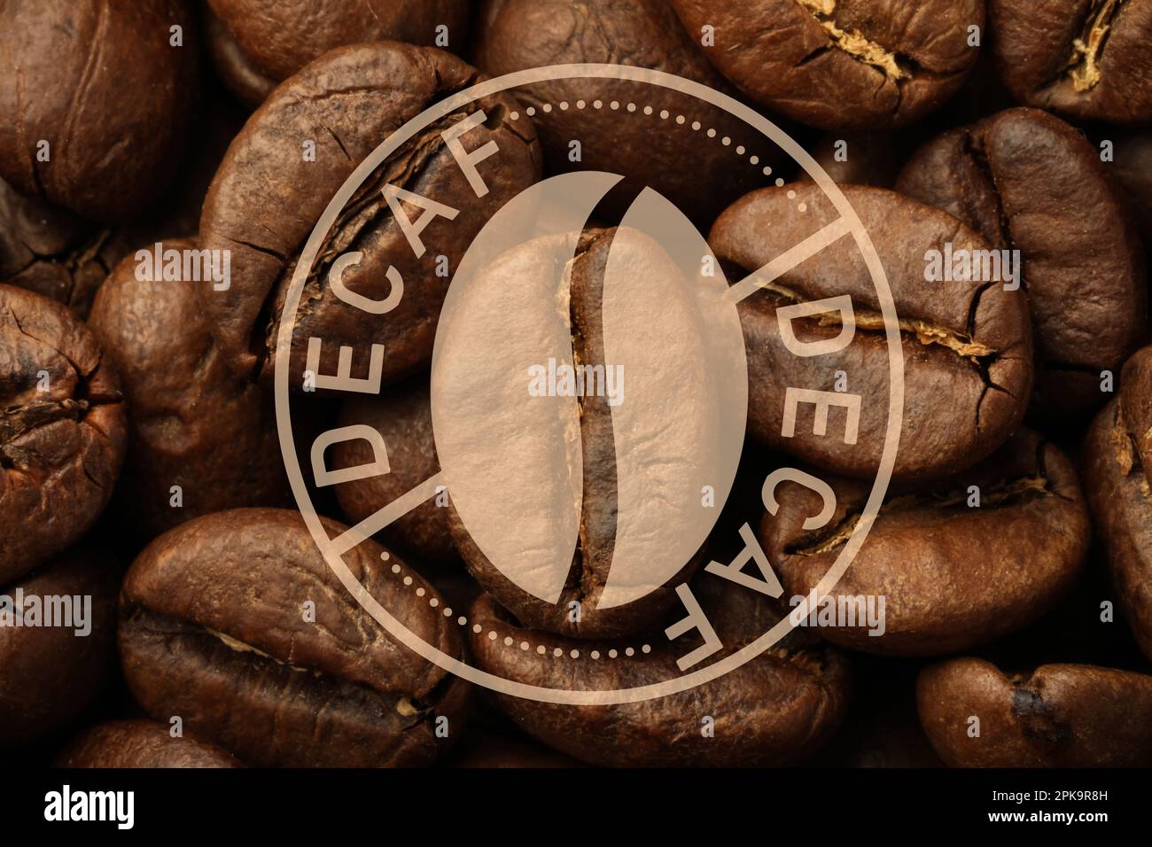 Pile of decaf coffee beans as background, closeup Stock Photo - Alamy