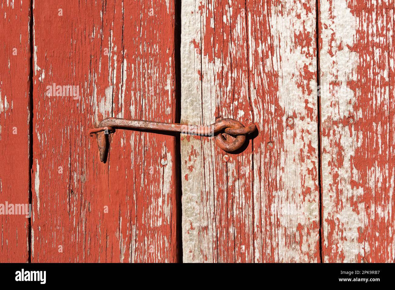 Norway, Lofoten, Vestvagoya, Eggum, boathouse in typical red, detail ...