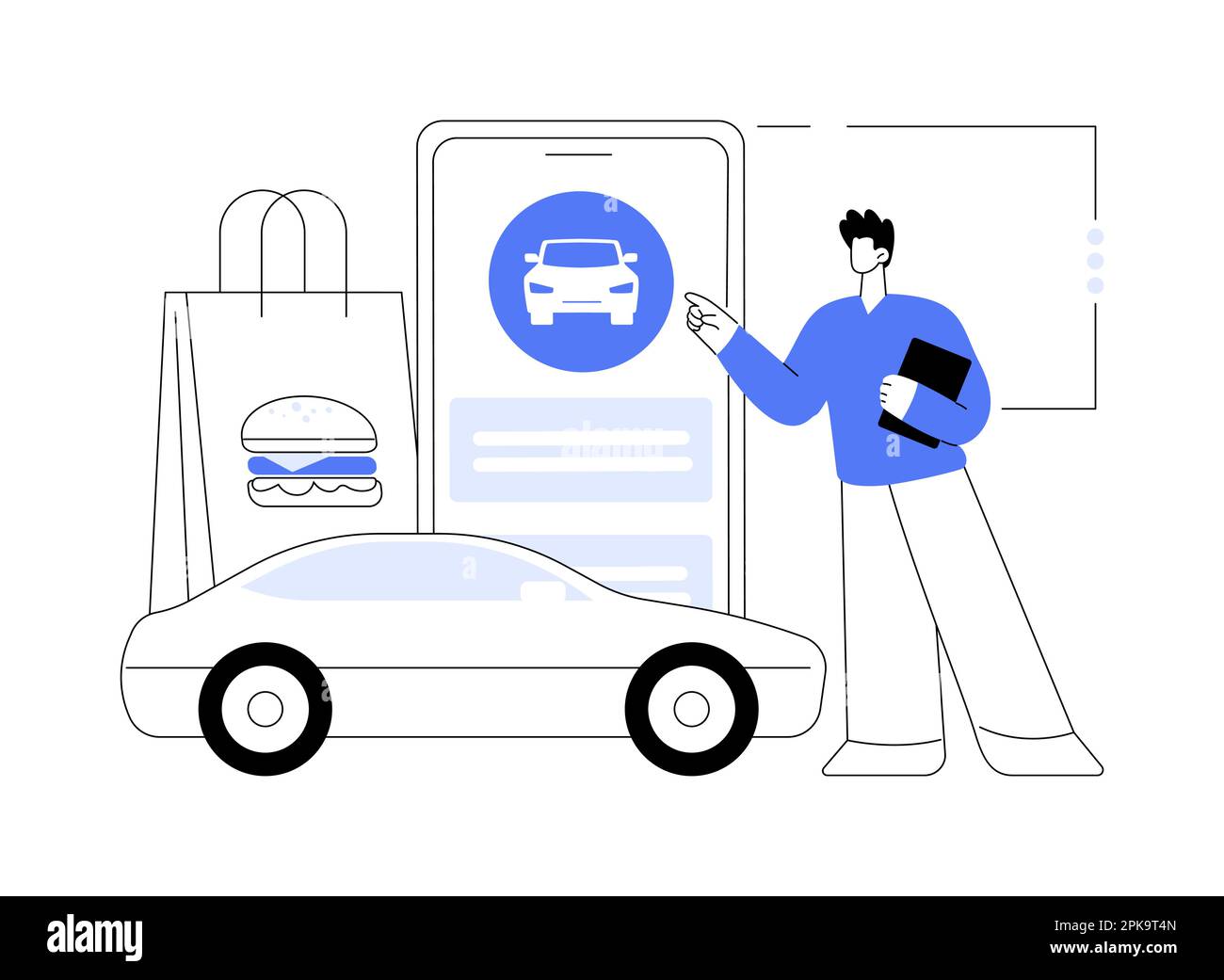 Place your curbside pickup order online abstract concept vector ...