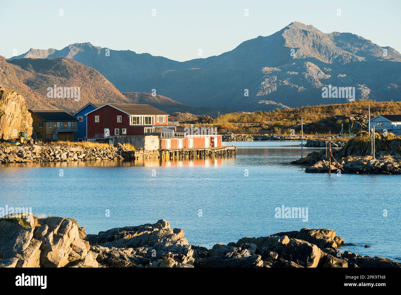 Norway, Lofoten, Austvagoya, fishing village Laukvik Stock Photo - Alamy