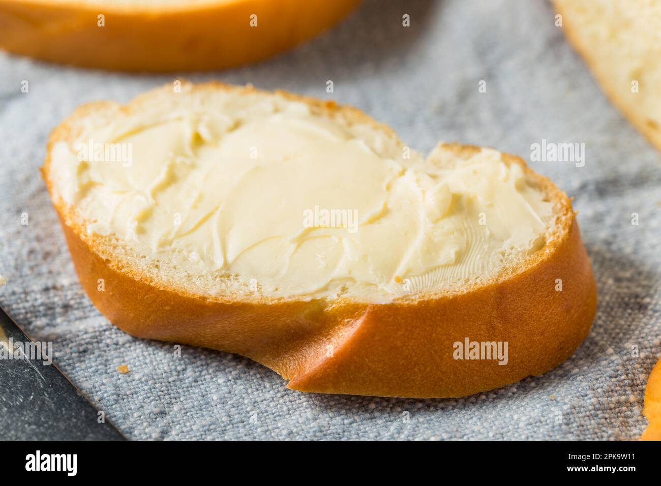 Homemade Bread and Butter Ready to Eat Stock Photo - Alamy