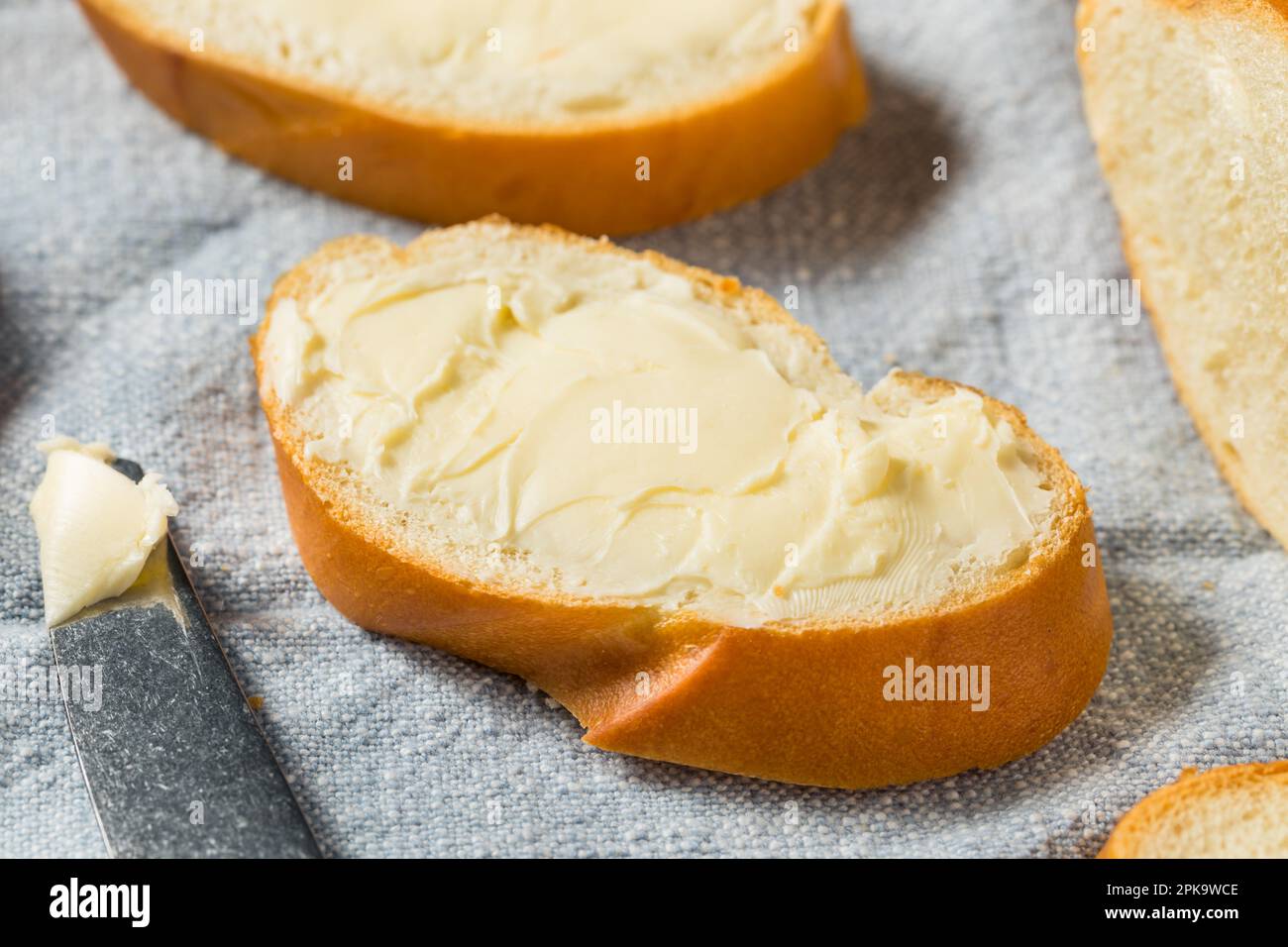 Homemade Bread and Butter Ready to Eat Stock Photo - Alamy