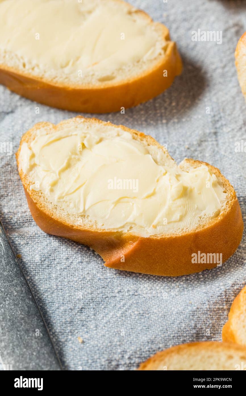 Homemade Bread and Butter Ready to Eat Stock Photo - Alamy