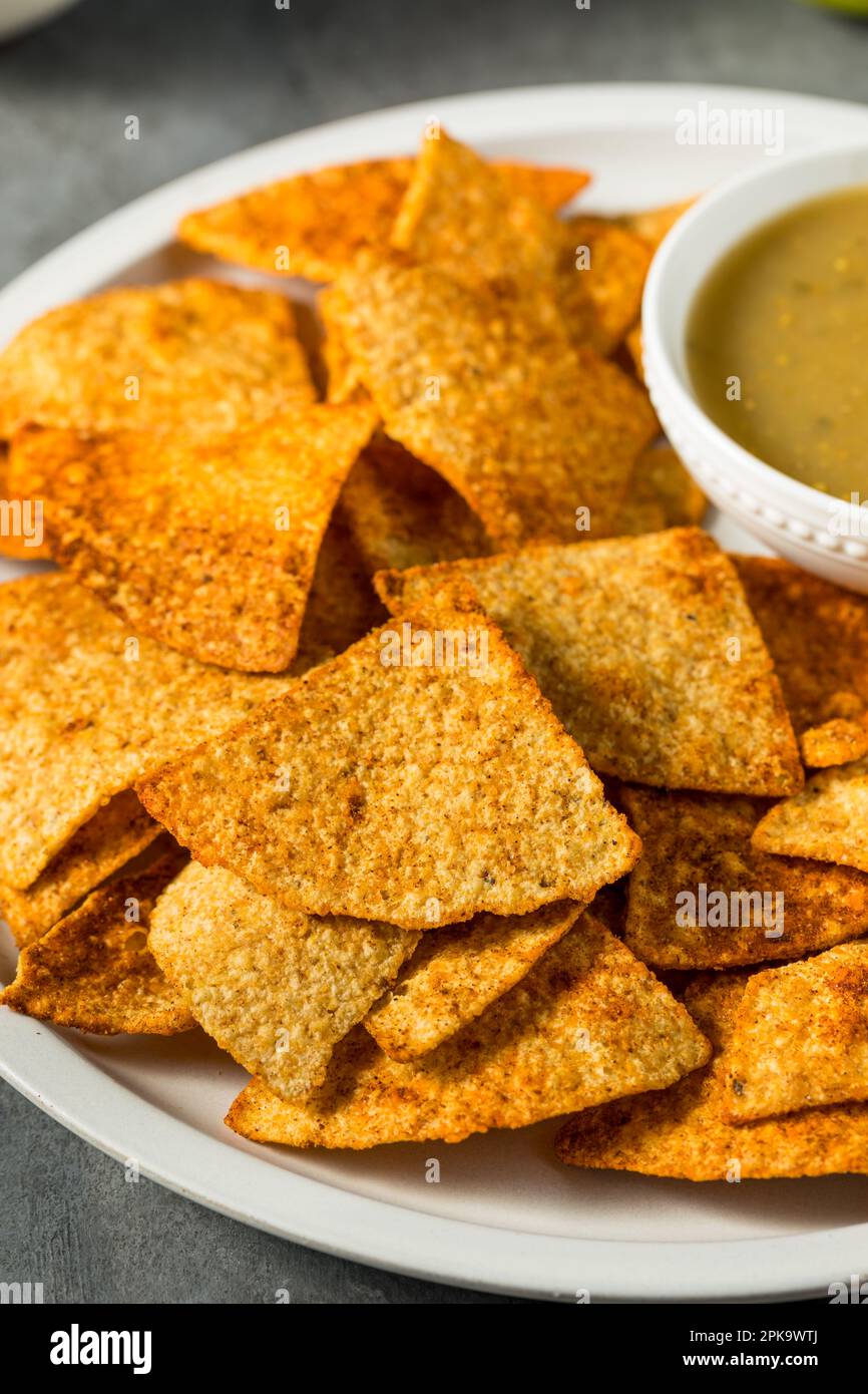 Mexican Lime and Chili Tortilla Chips Ready to Eat Stock Photo - Alamy