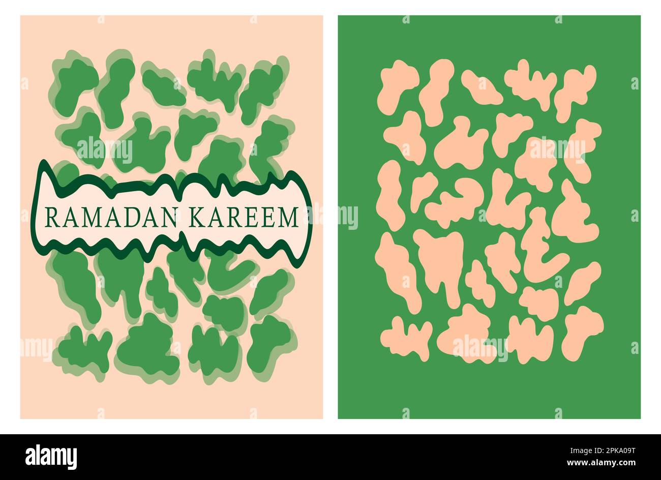 Ramadan Kareem Eid Mubarak greeting card illustration Moroccan art ...