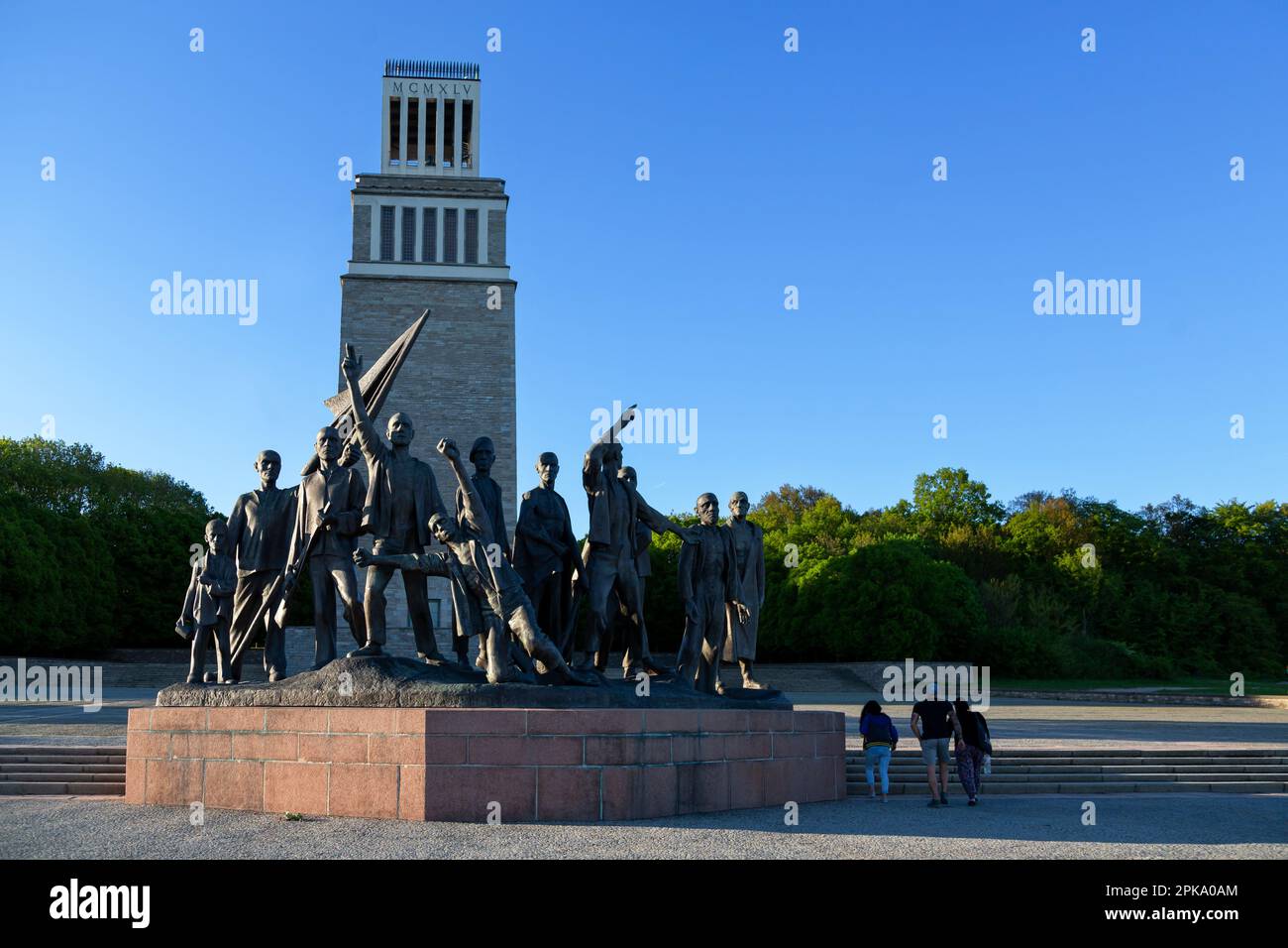 06.05.2018, Germany, Thuringia, Weimar - Buchenwald memorial from 1958 ...