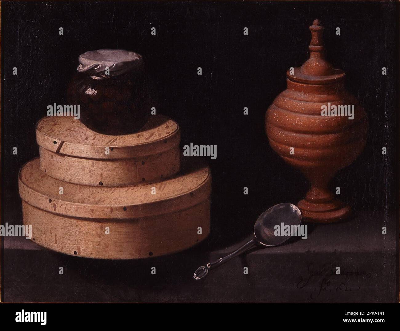 Boxes and glass with sweets 1621 by Juan van der Hamen y Leon Stock ...