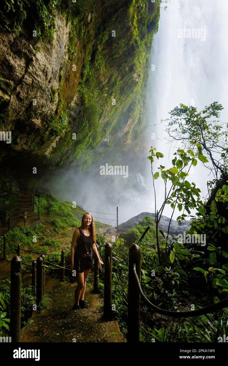 Beautiful landscape of Misol Ha cascades park in Chiapas, near Palenque ...