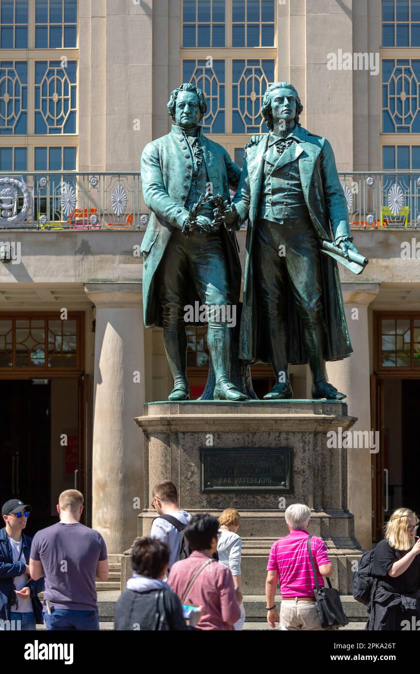 07.05.2018, Germany, Thuringia, Weimar - German National Theatre and ...