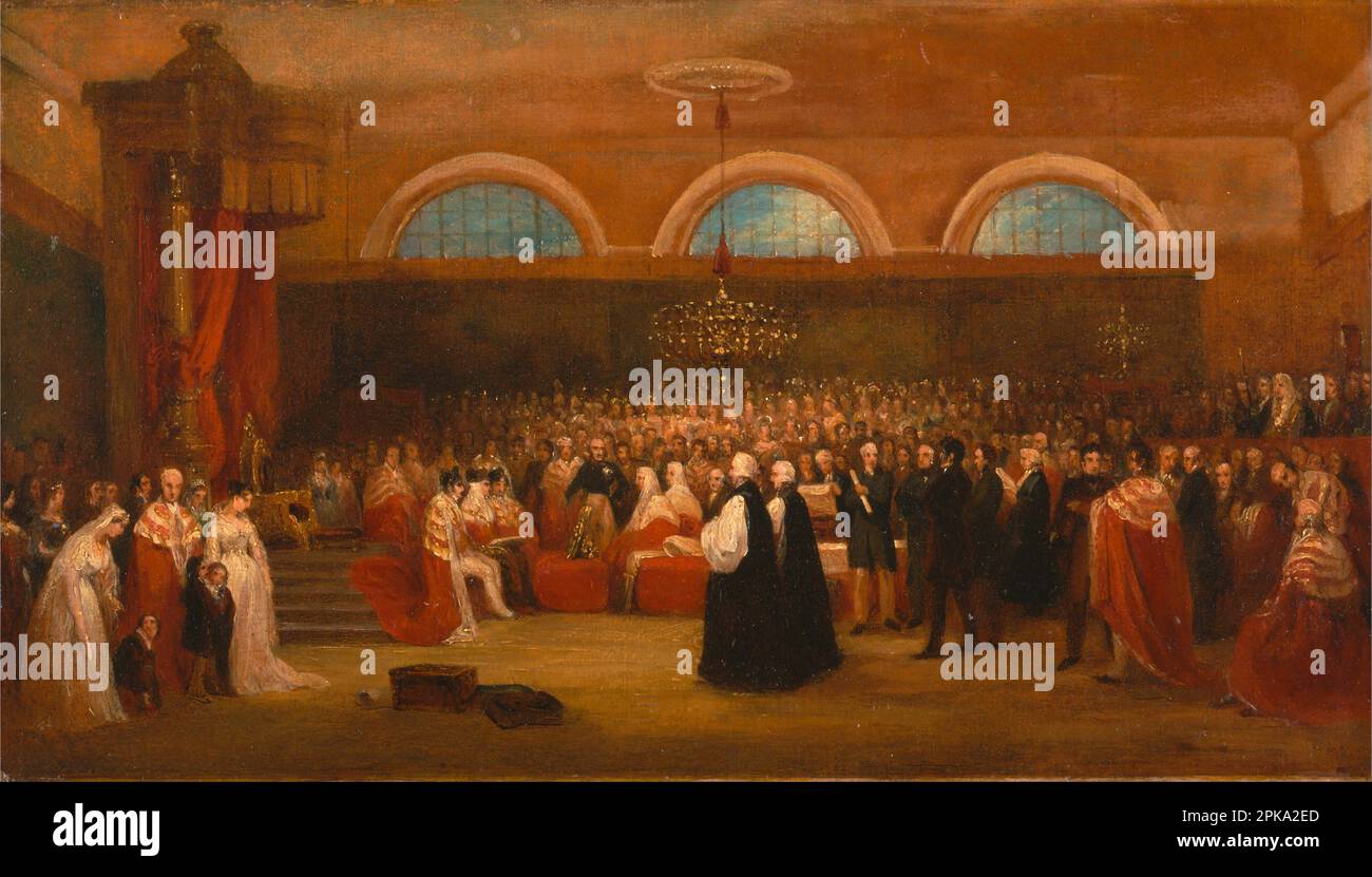 The Passing of the Great Emancipation Act circa 1829 by George Jones ...