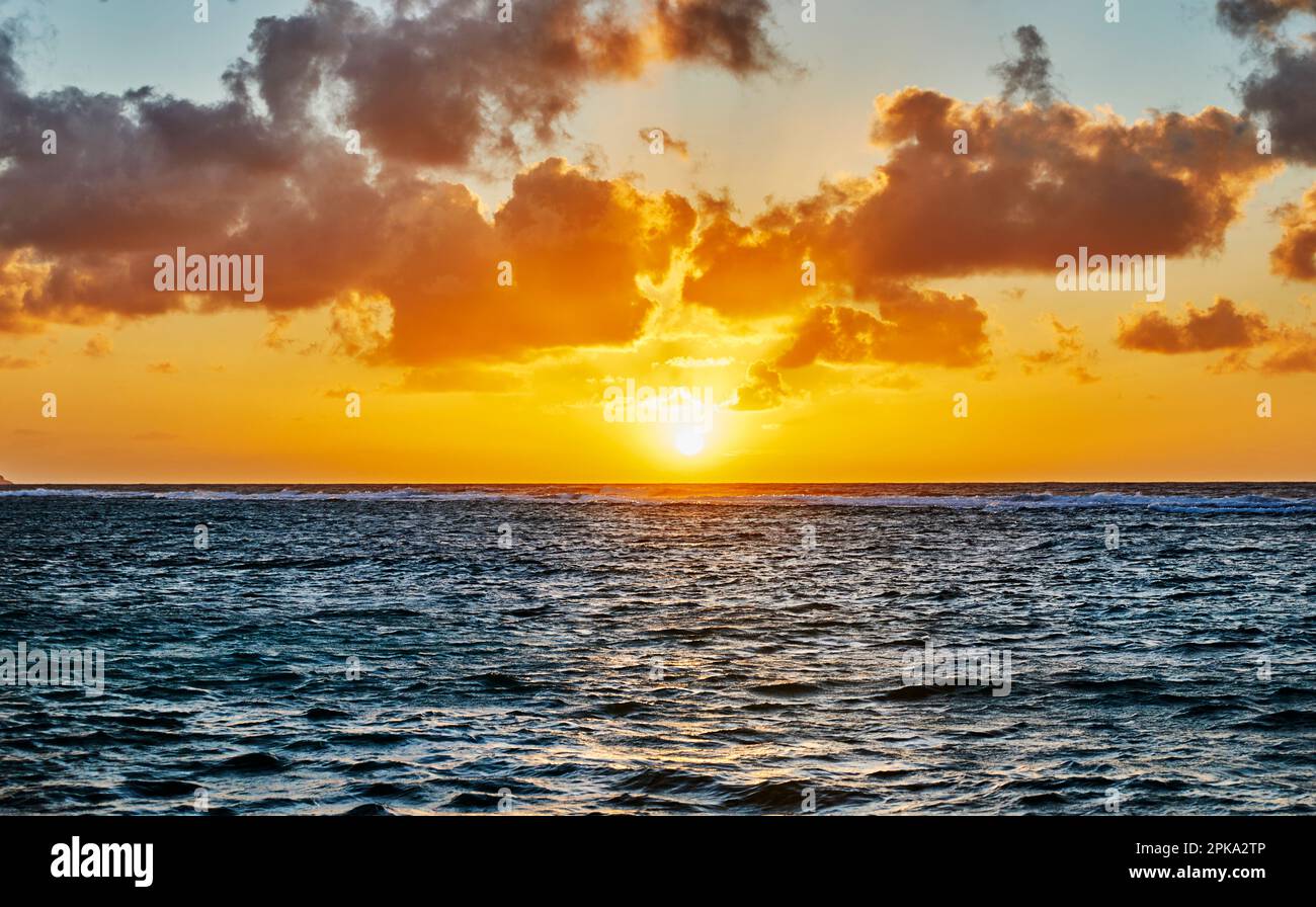 Sunrise on the Ocean Stock Photo - Alamy