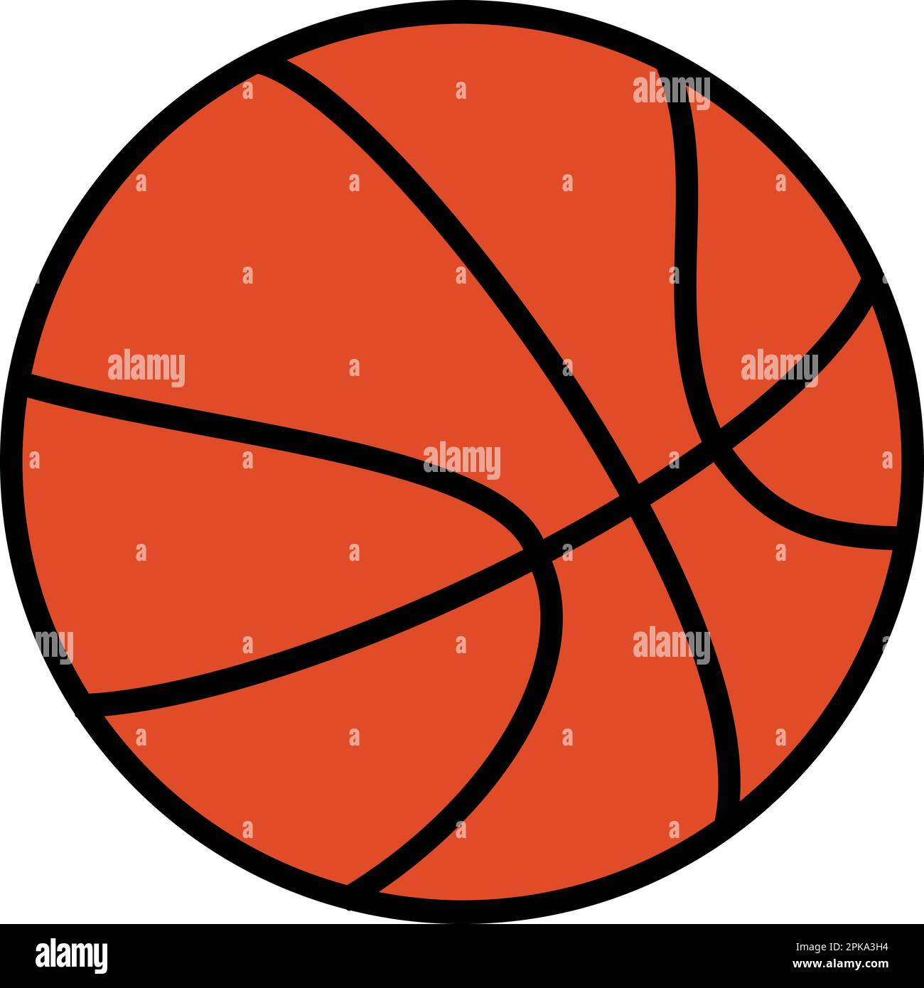 Basketball ball. Vector illustration isolated on white background Stock ...