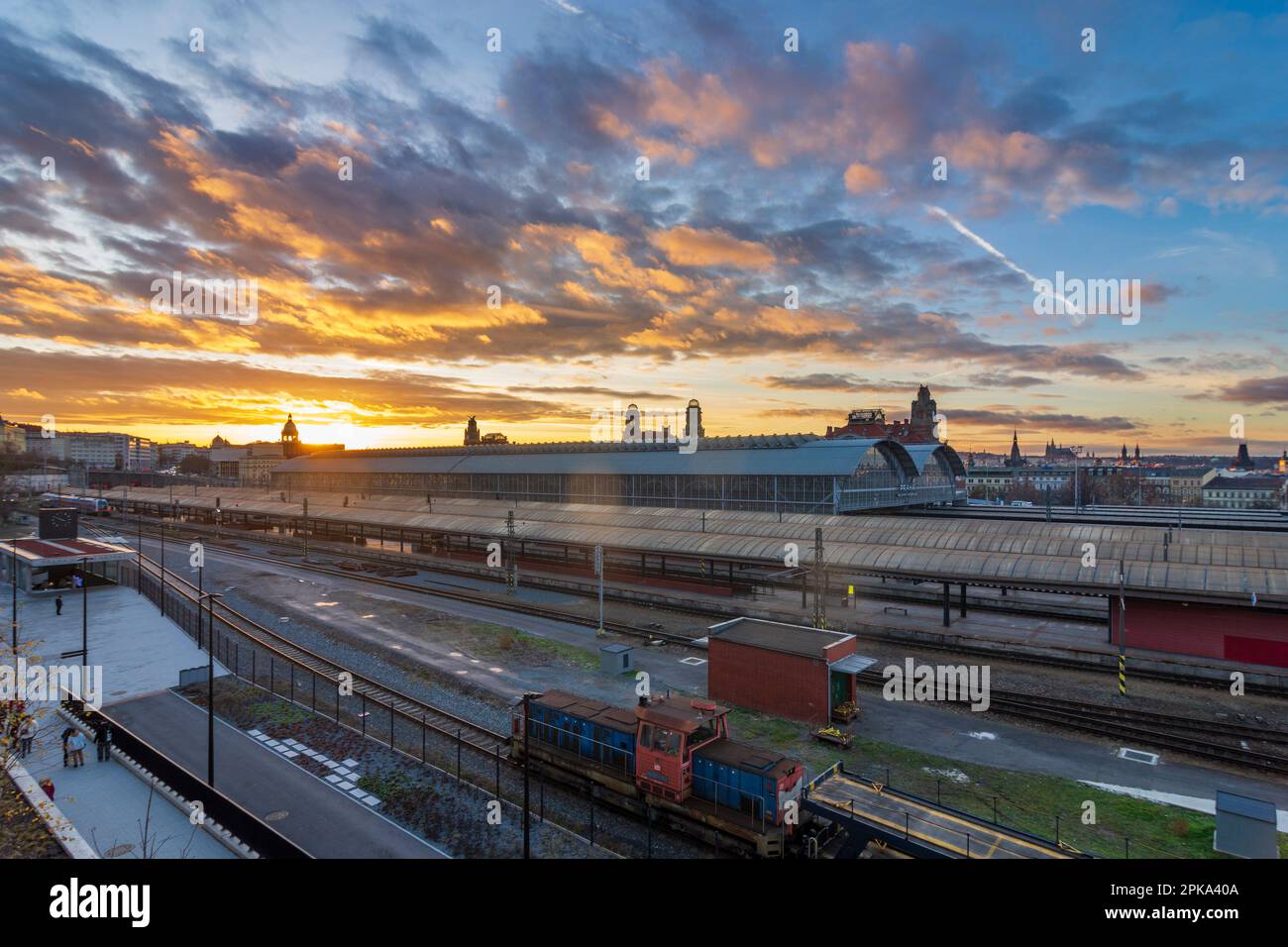 Trains in prague hi-res stock photography and images - Alamy
