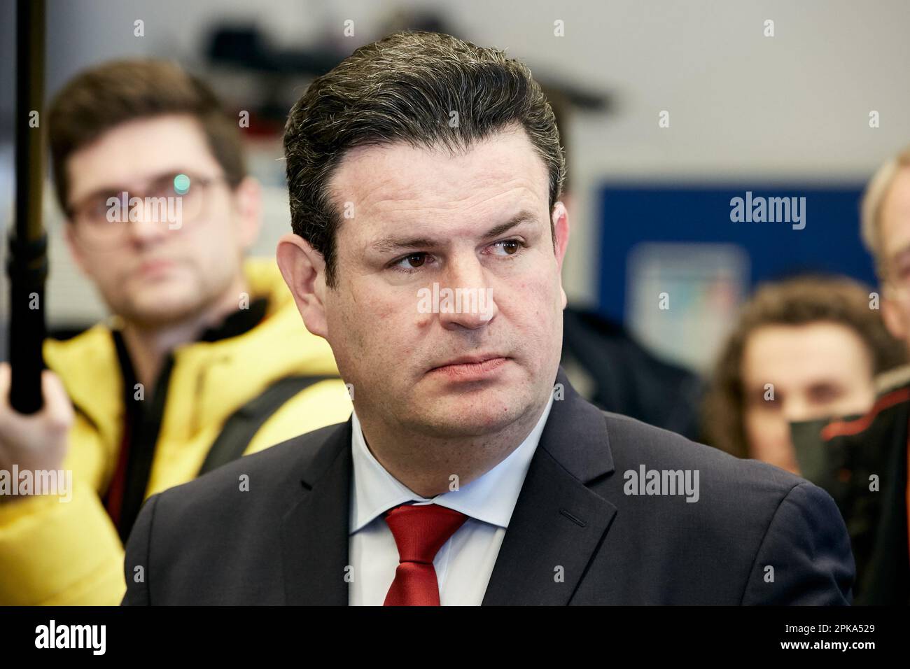 28.02.2023, Germany, Brandenburg, Dahlewitz - Federal Minister of ...