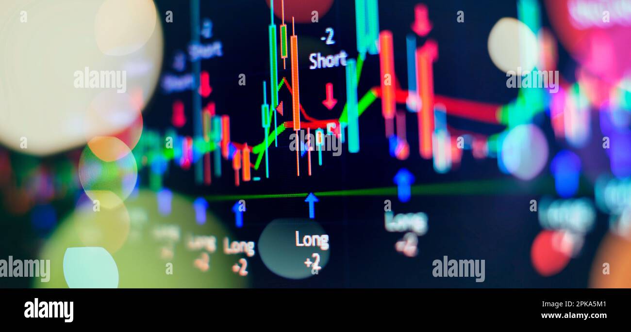 Economy trends background for business idea and all art work design ...