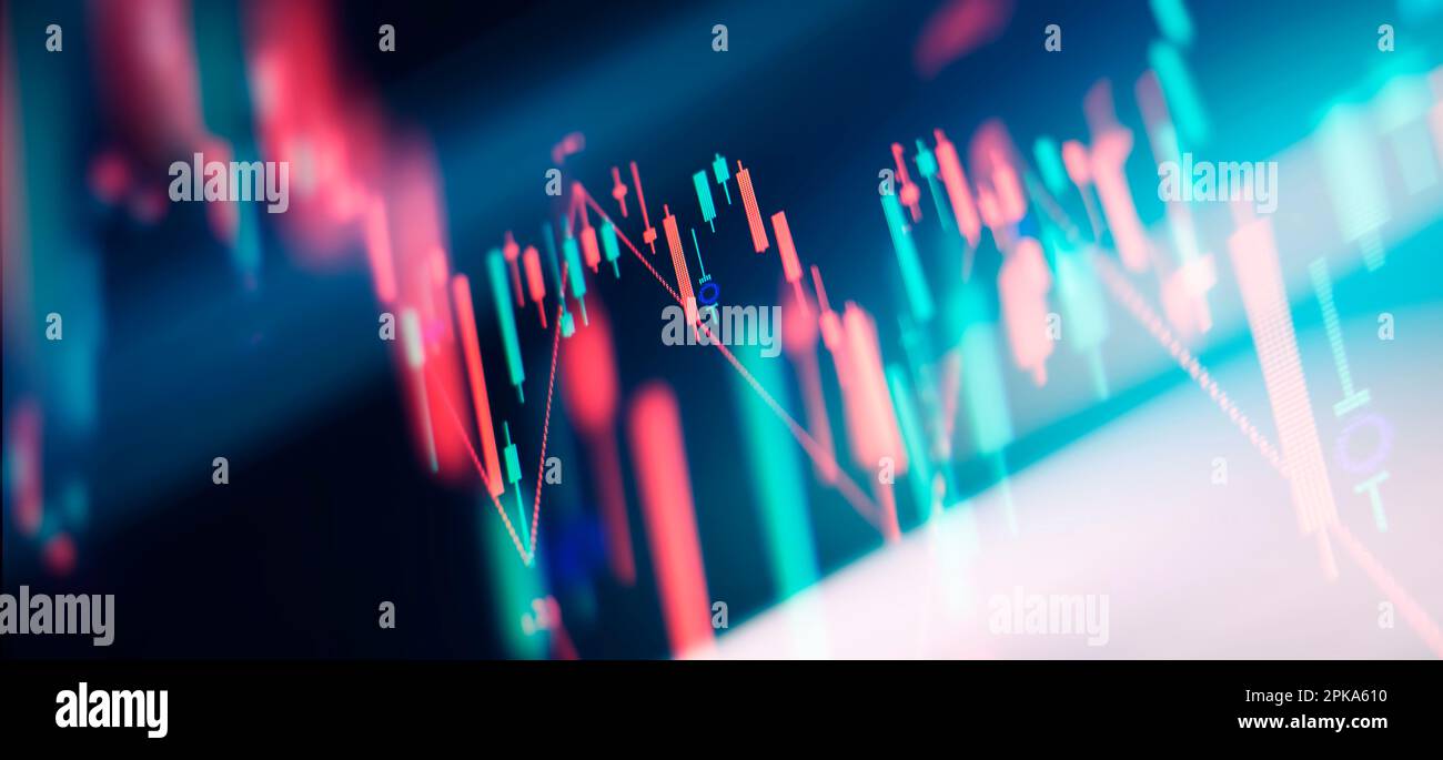 Technical analysis on the monitor of a computer. Fundamental Stock ...