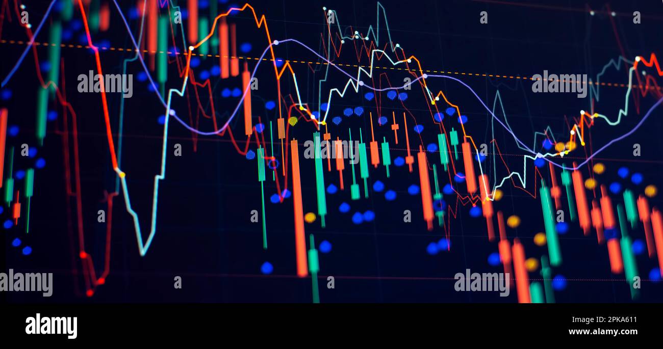 Technical analysis on the monitor of a computer. Fundamental Stock ...