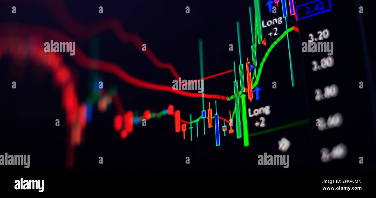 Stock exchange business screen data graph background. Background with ...