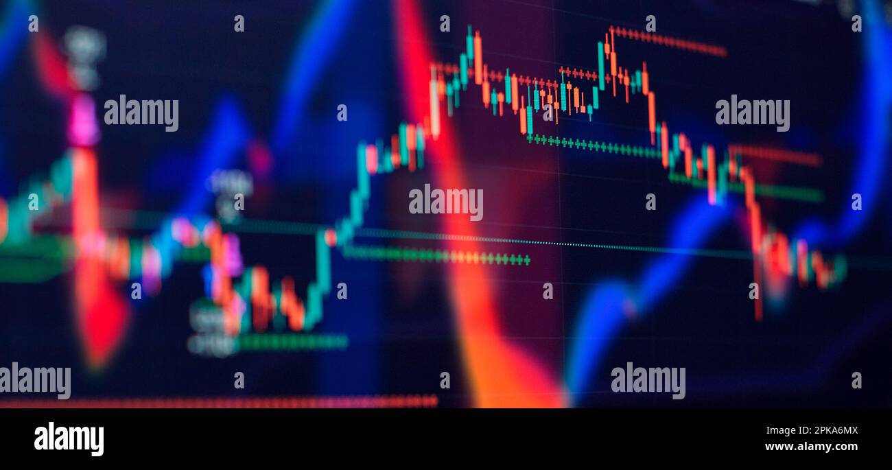 Stock trading, crypto currency background.Charts of financial ... Stock trading, crypto currency background.Charts of financial ...