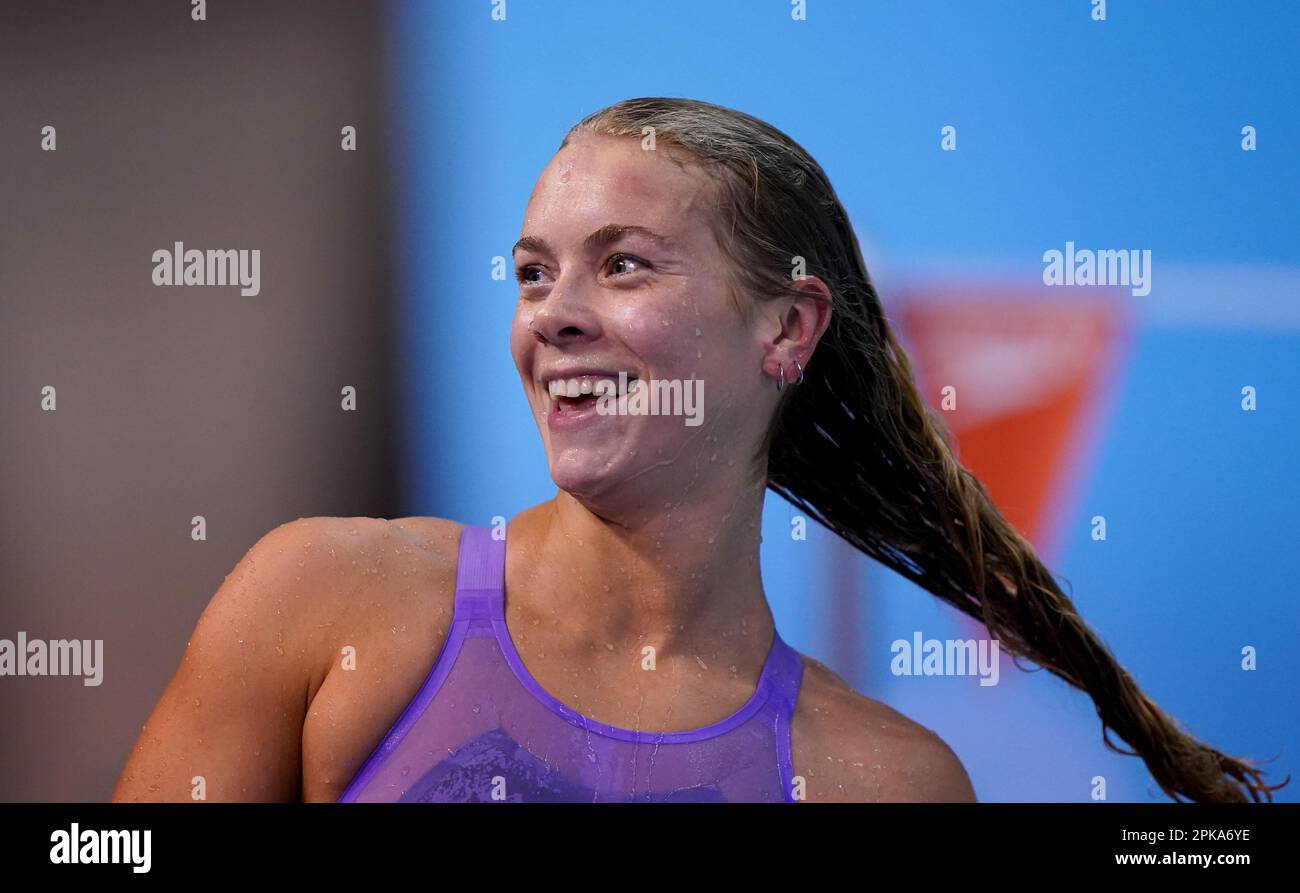 Anna Hopkin of Loughborough Performance Centre after winning the Women ...