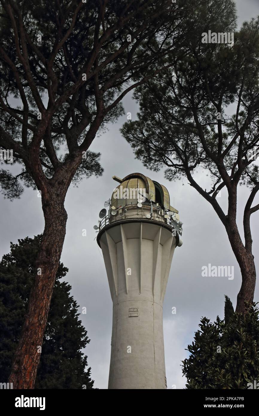 The astronomical observatory in Rome on the Monte Mario hill Stock ...