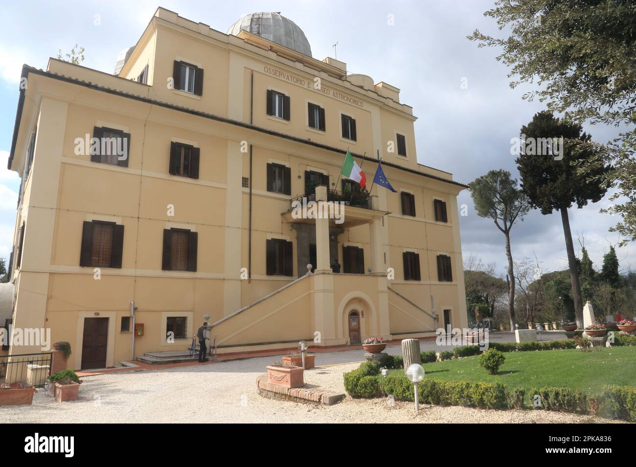 The astronomical observatory in Rome on the Monte Mario hill Stock ...
