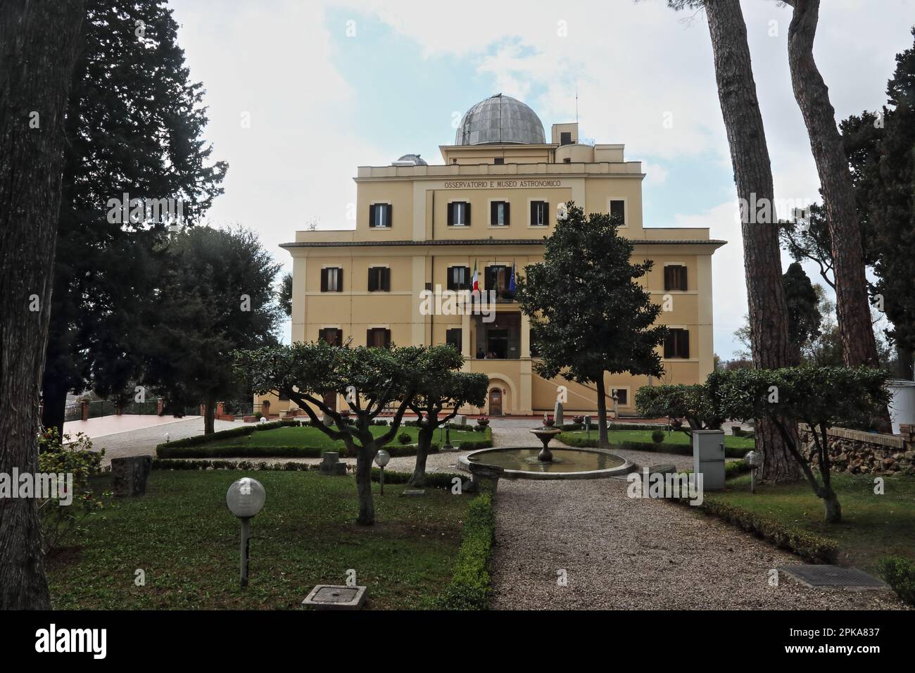 The astronomical observatory in Rome on the Monte Mario hill Stock ...