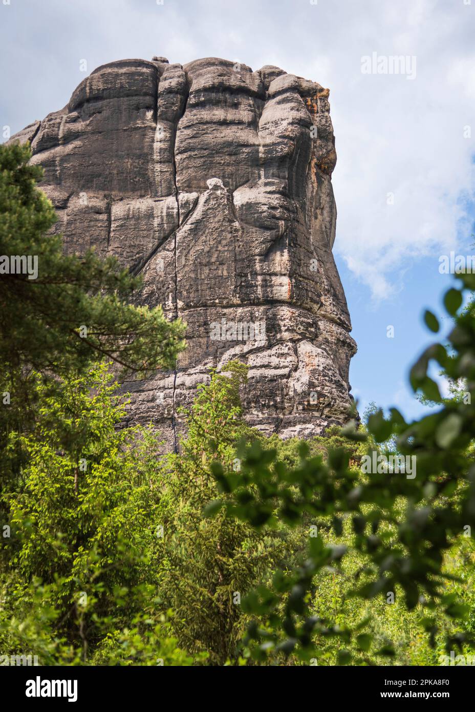 Elbe Sandstone Mountains Saxon Switzerland: Schrammsteine Stock Photo ...