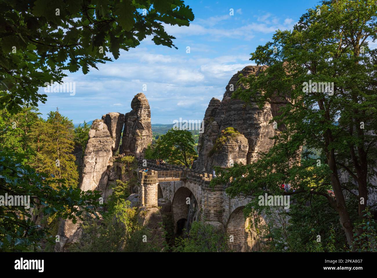 Saxon Switzerland - Bastei with Bastei bridge Stock Photo - Alamy