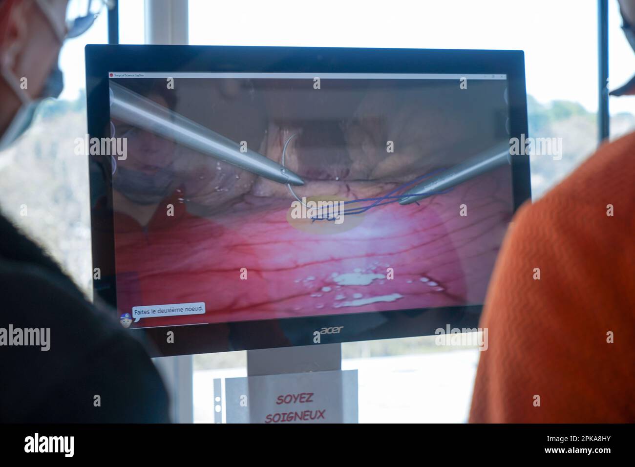 Internal students in digestive surgery train on a Lap Sim simulation ...