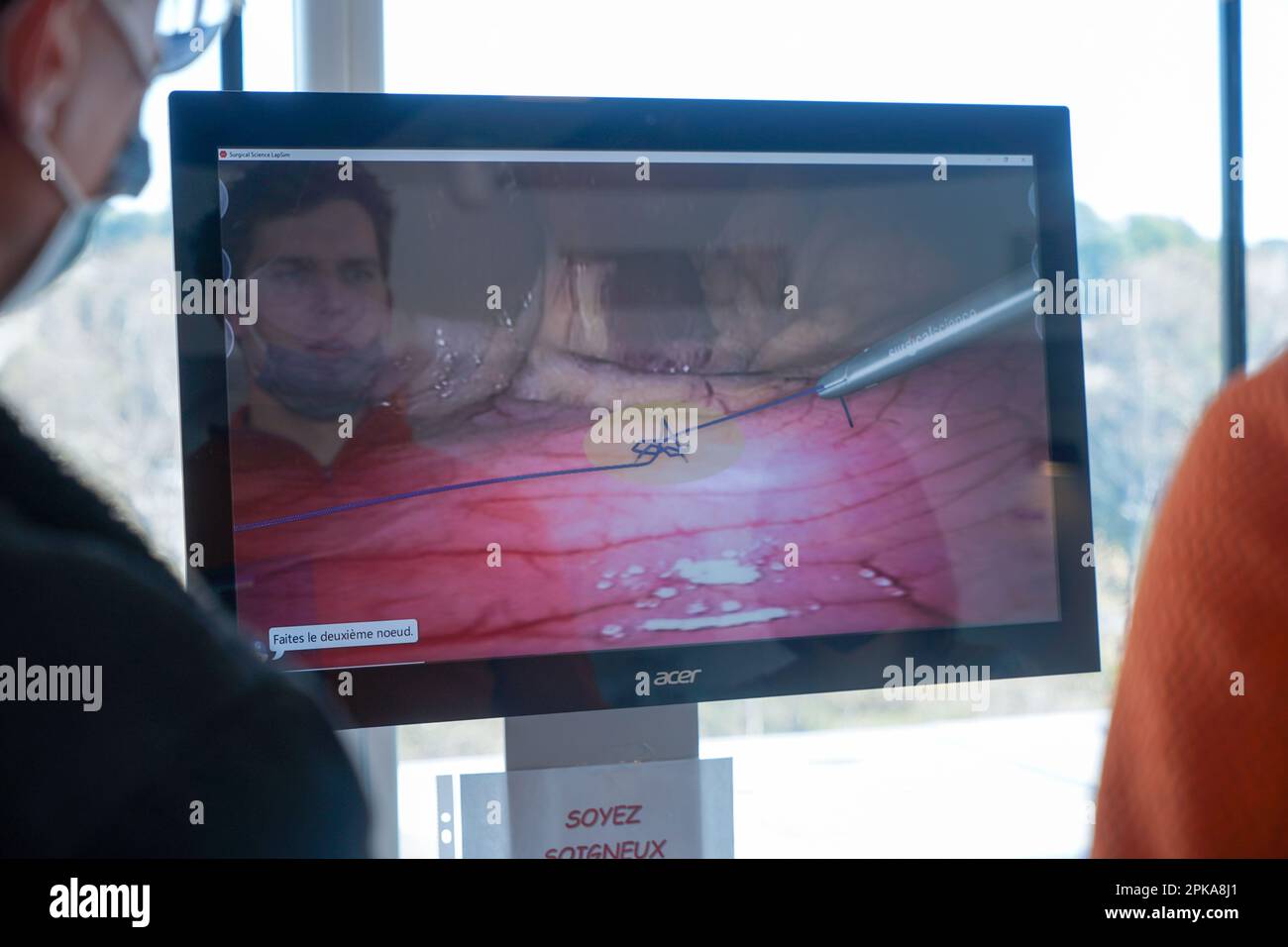 Internal students in digestive surgery train on a Lap Sim simulation ...