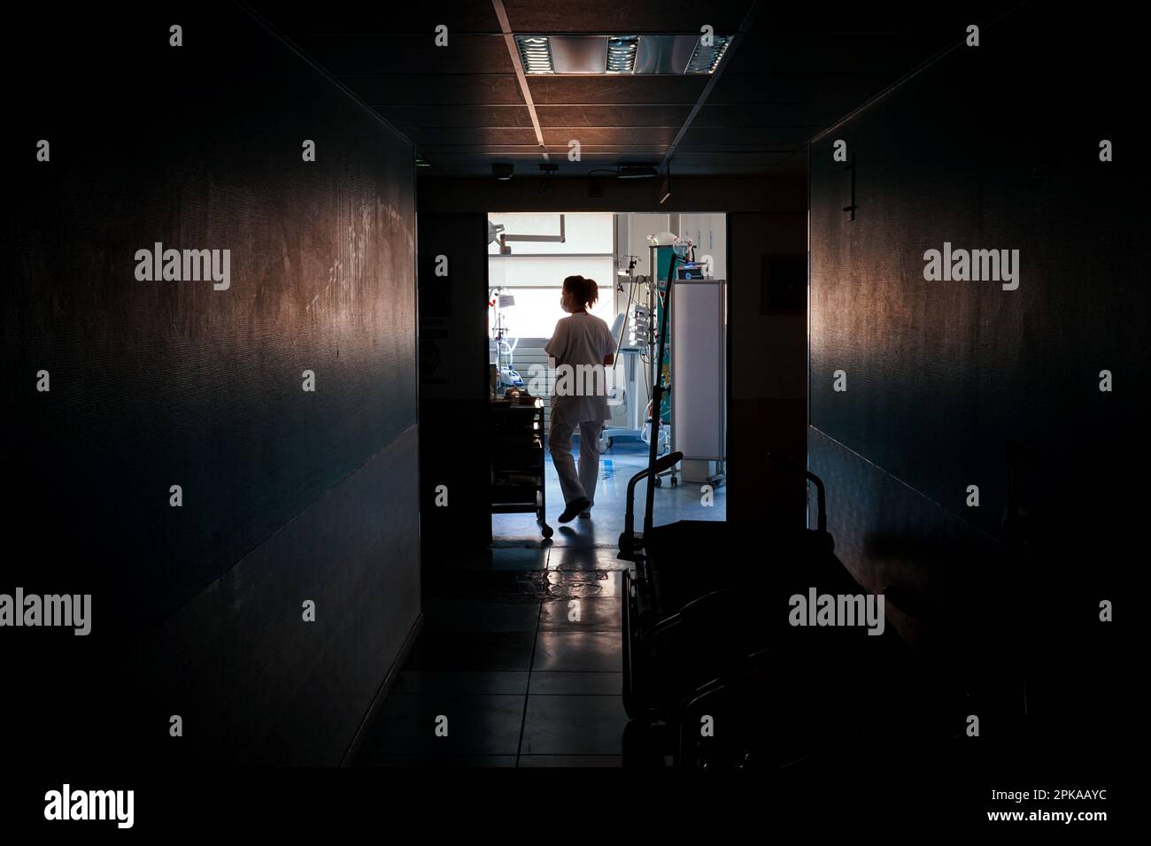 Entrance to the shock room, within the emergency department of a ...