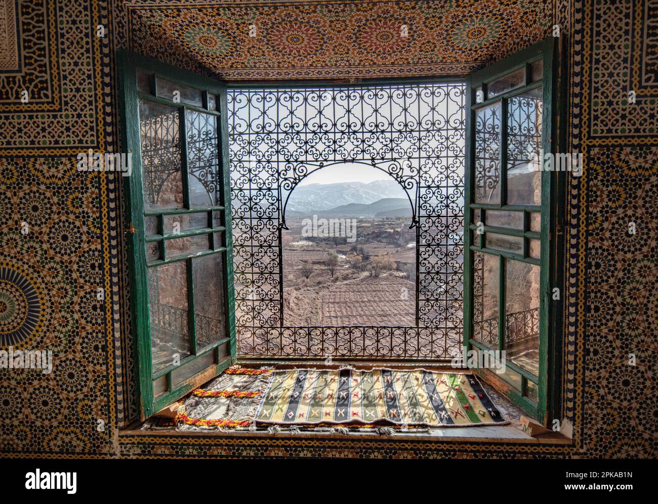 Morocco, Telouet, Telouet Kasbah, Glaoui Palace, Castle, Caravans Route ...