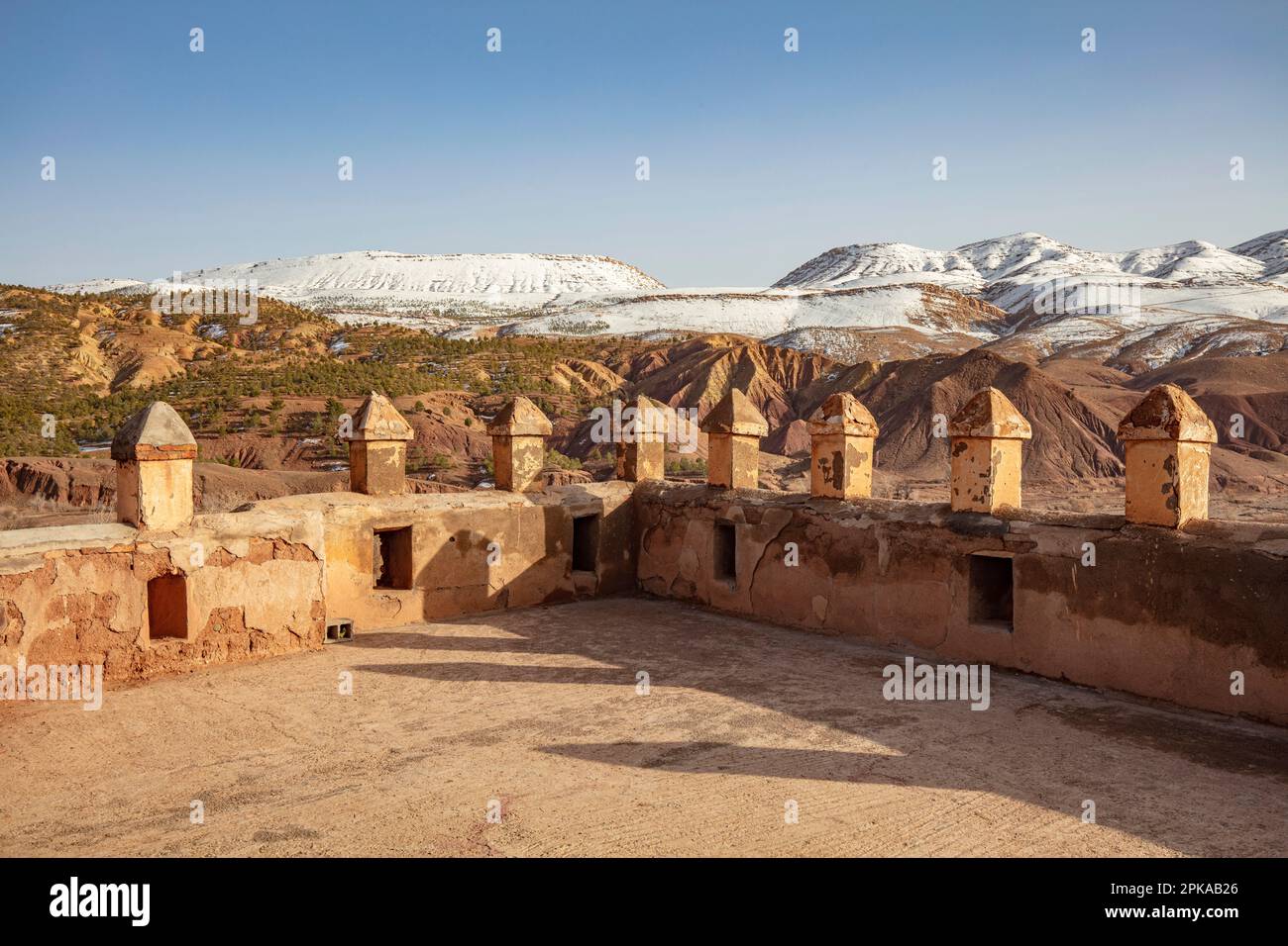 Morocco, Telouet, Telouet Kasbah, Glaoui Palace, castle, caravans route ...