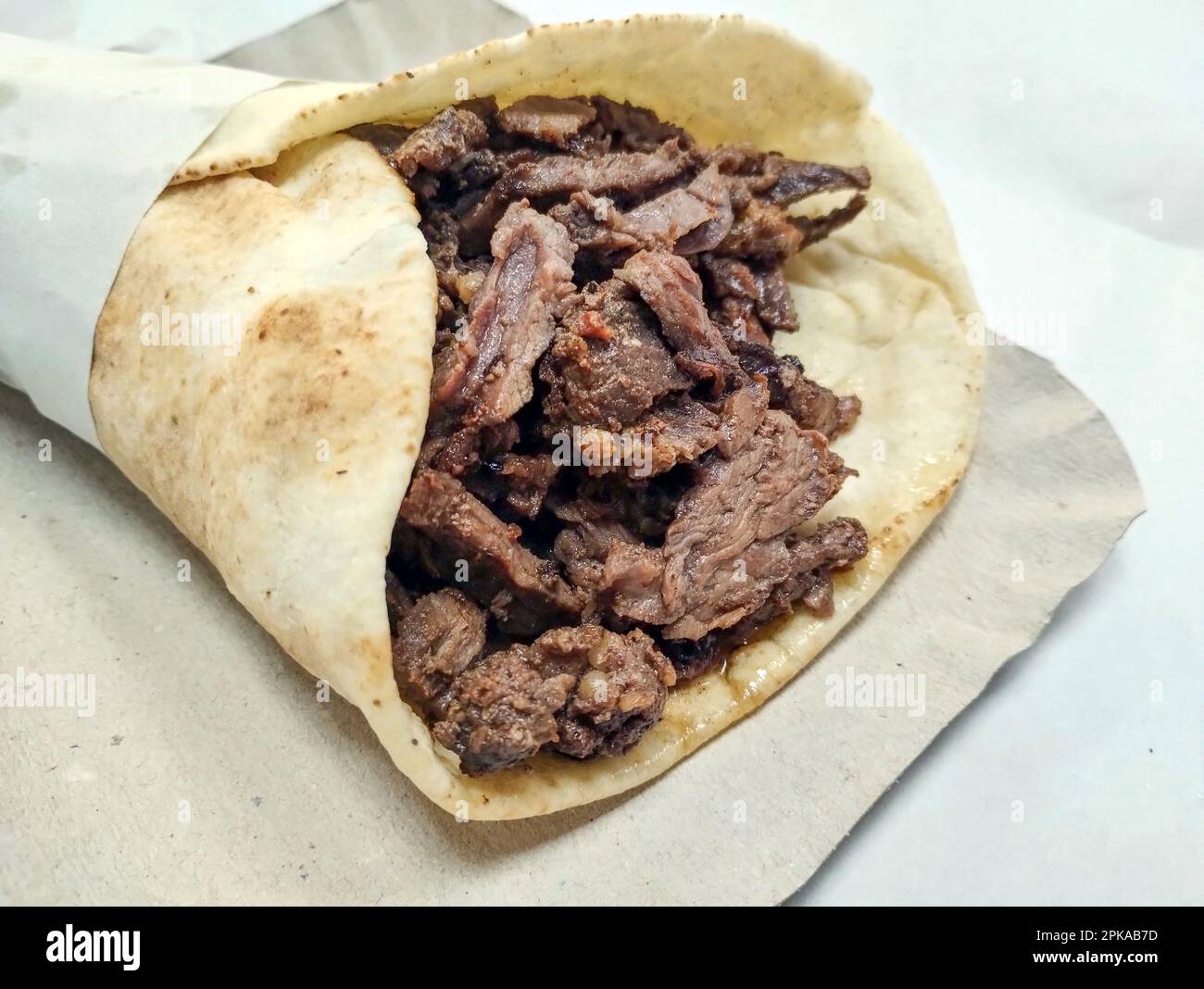 shawarma sandwich street food take away Stock Photo - Alamy