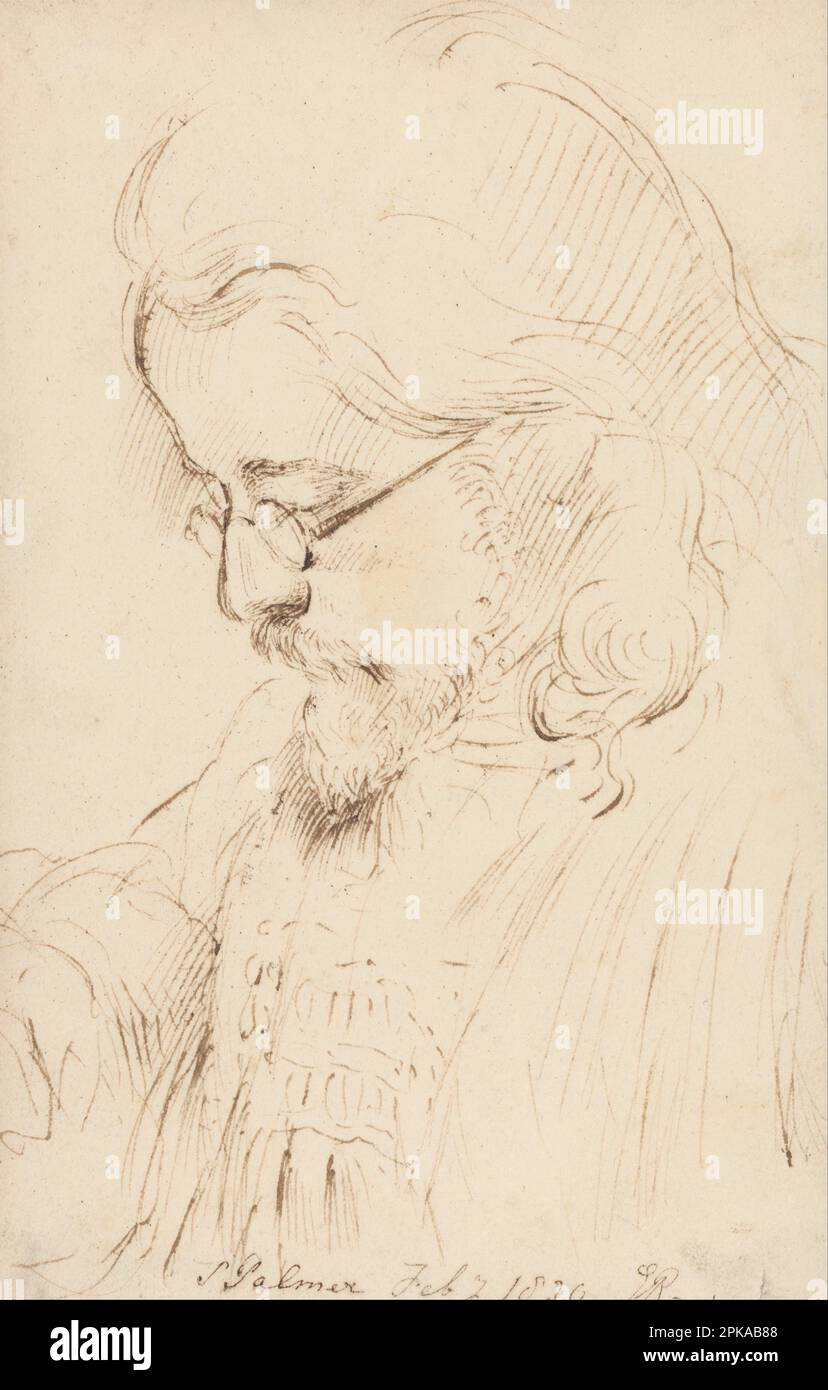 Portrait of Samuel Palmer, Head and Shoulders 1830 by George Richmond ...