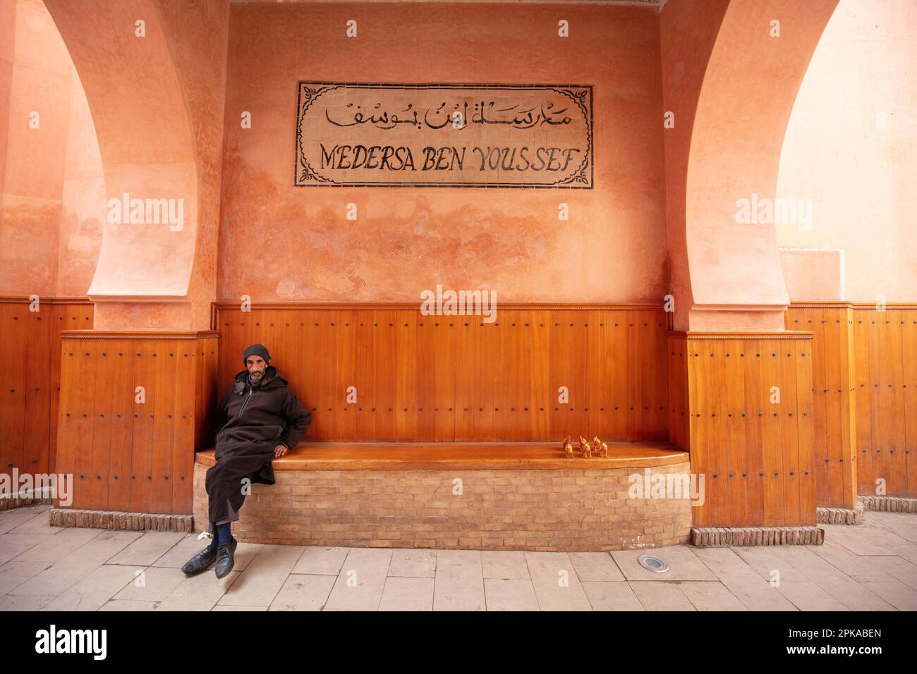 Morocco, Marrakech, madersa Ben Youssef madrasa, fine architecture ...