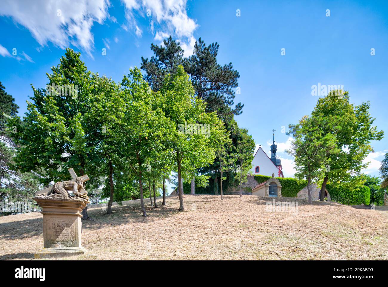 At St. Michael's Chapel, chapel, Roman Catholic, summer, Heustreu, Rhön ...