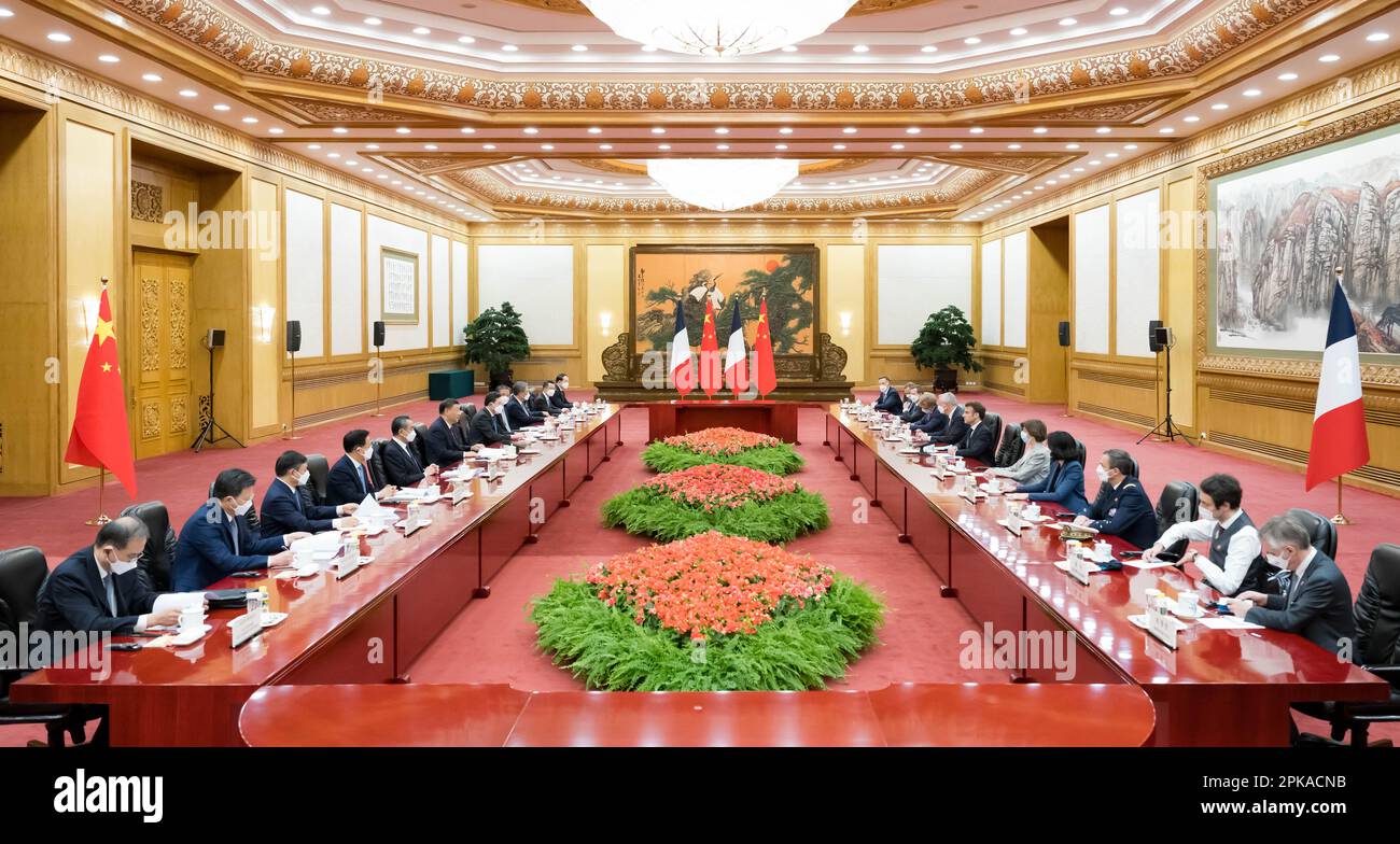 Macron xi jinping 2023 hi-res stock photography and images - Alamy