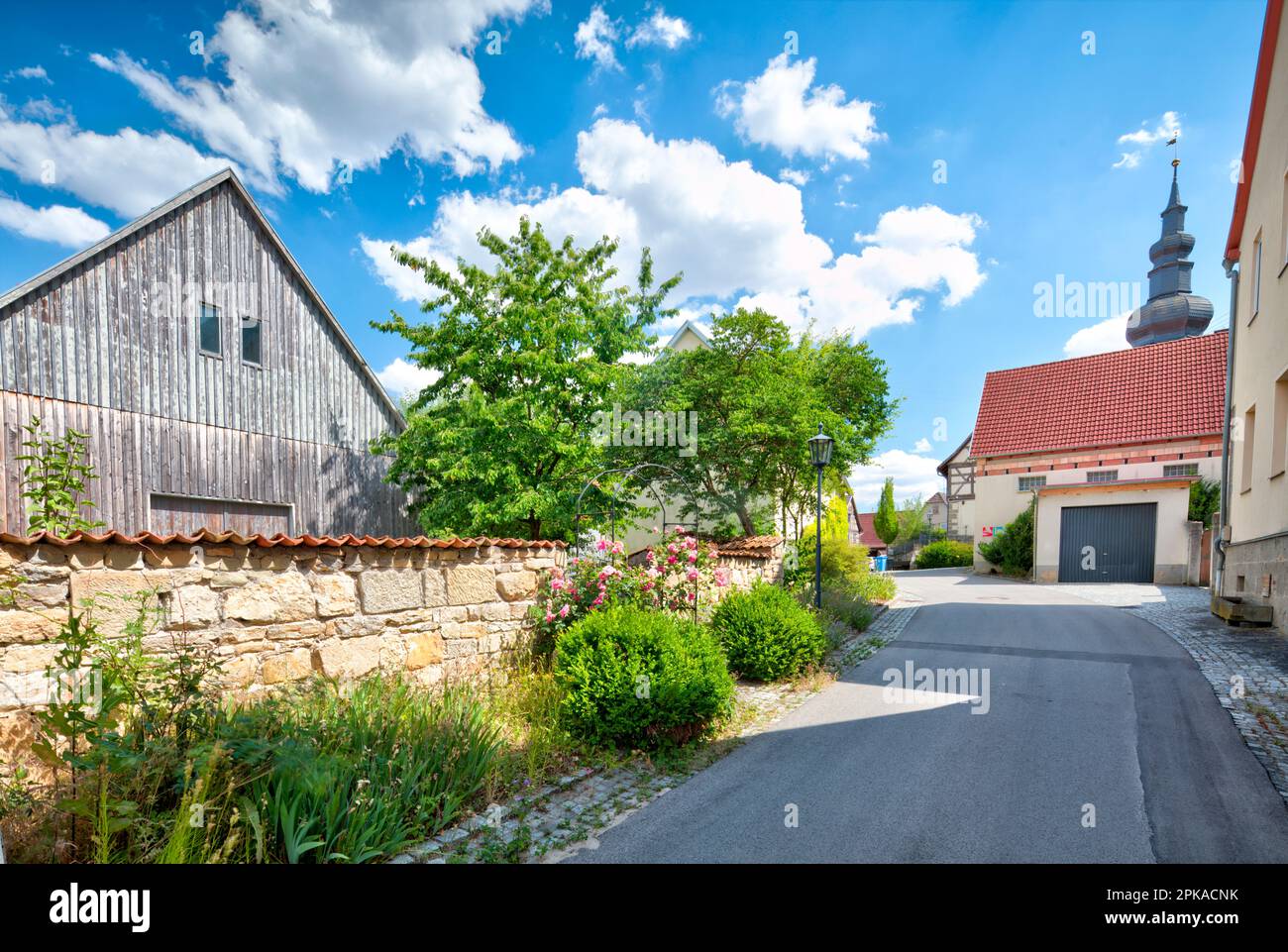 Weir church Bahra, architecture, village view, Bahra, Mellrichstadt ...
