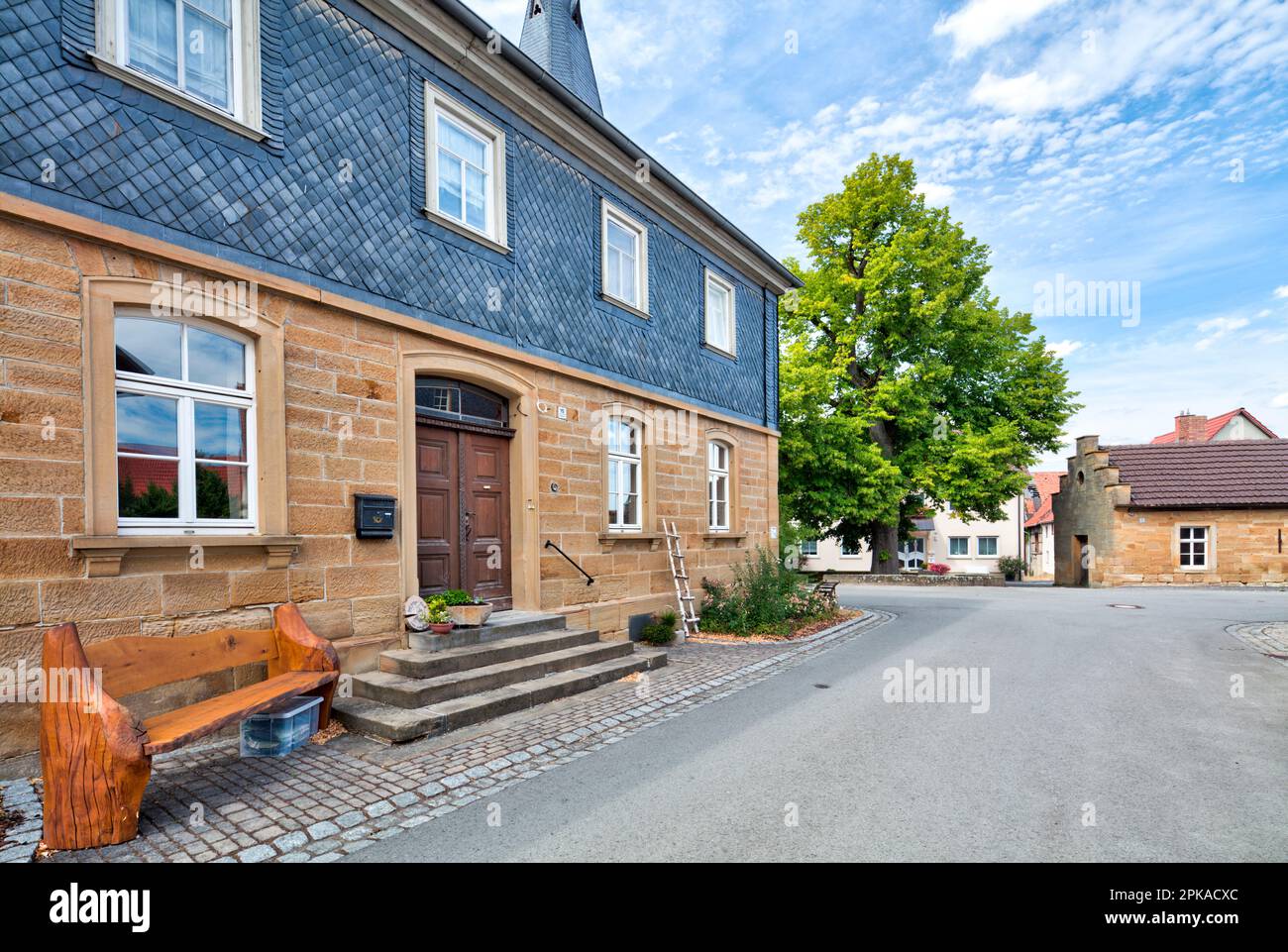 Old school, community hall, house facade, bakehouse, architecture ...