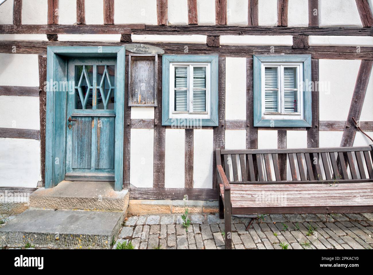 Half-timbered house, youth house, house facade, half-timbered house ...