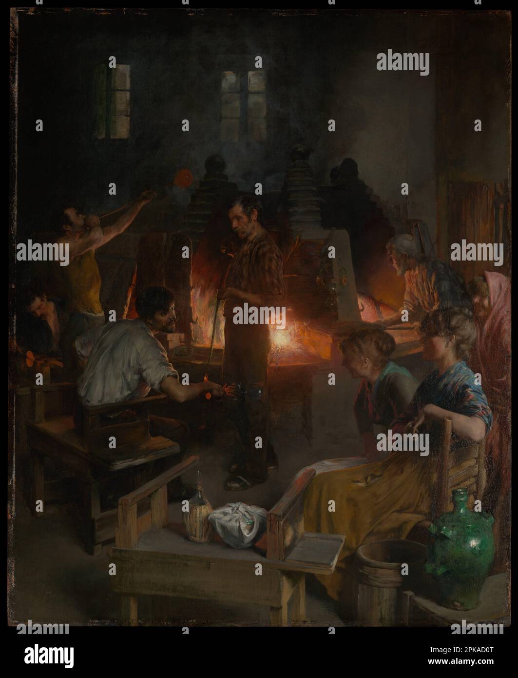 Glass Blowers of Murano 1886 by Charles Frederic Ulrich Stock Photo - Alamy