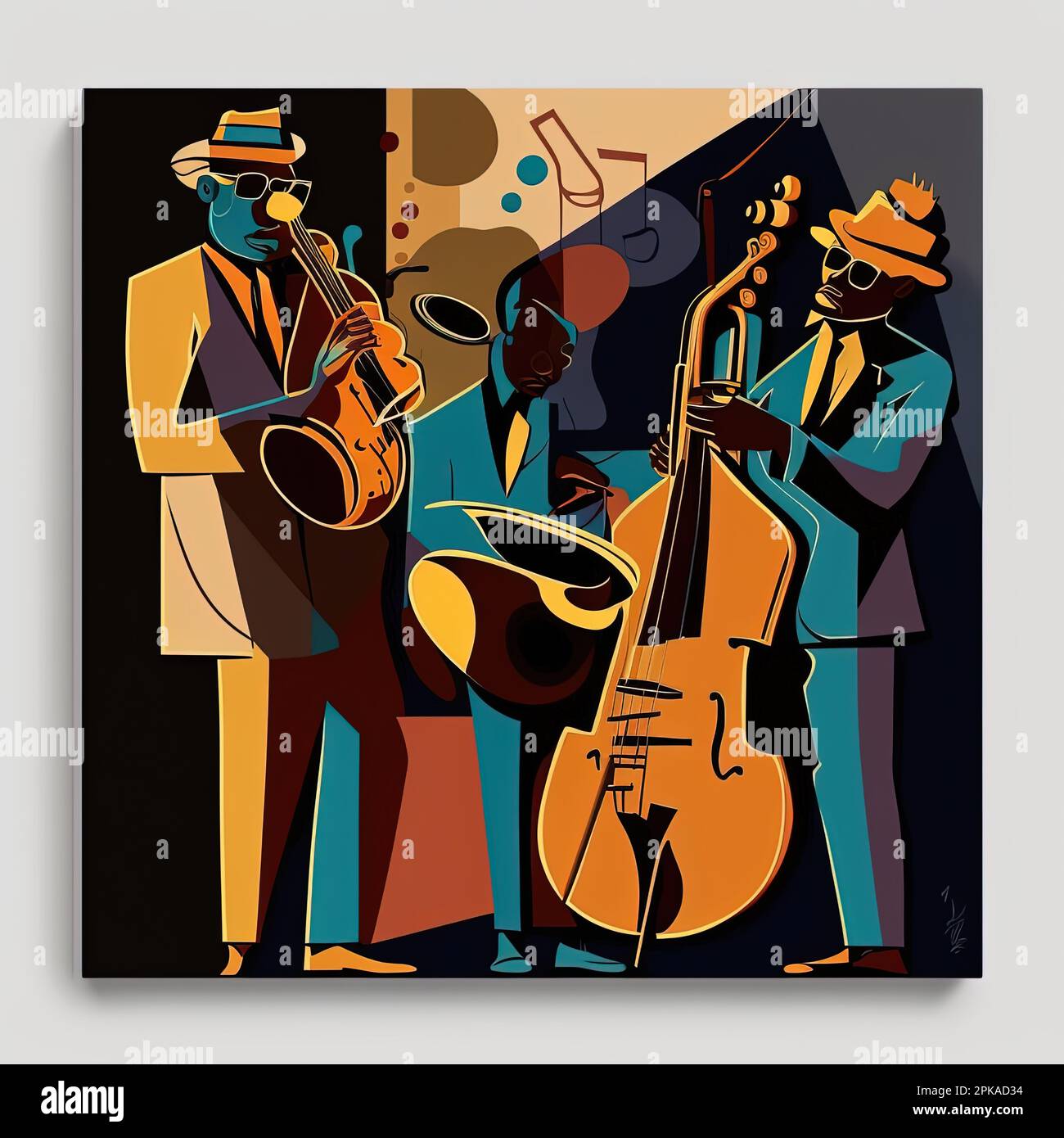 Jazz in Abstraction Musicians in Action Stock Photo - Alamy