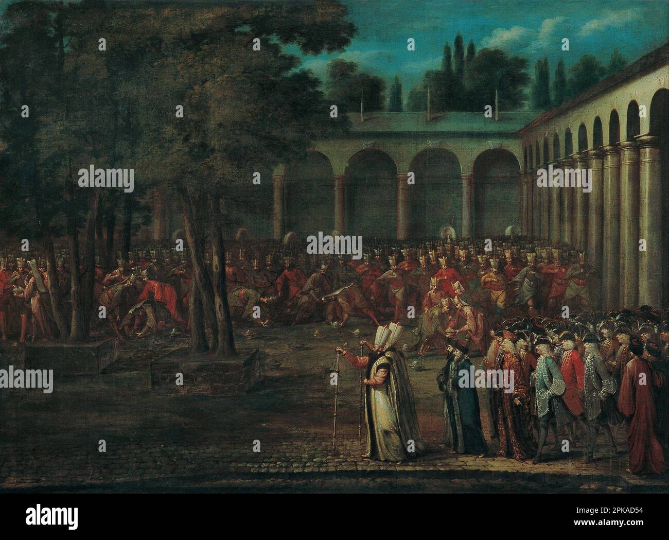 The Ambassadorial Delegation Passing through the Second Courtyard of ...