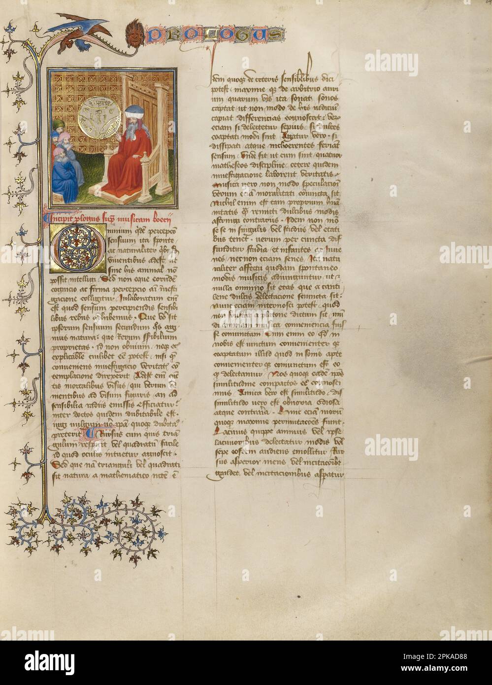 Boethius Discusses Music with a Group of Men about 1405 by Virgil ...